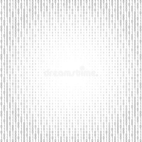 Binary Code Black And White Background Stock Illustration