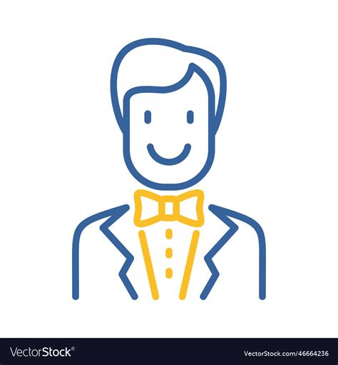 Groom Bridegroom Fiance Man In Costume Isolated Vector Image