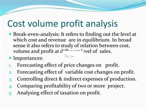 Ppt On Cost Volume Profit Analysis Powerpoint Slides Learnpick India