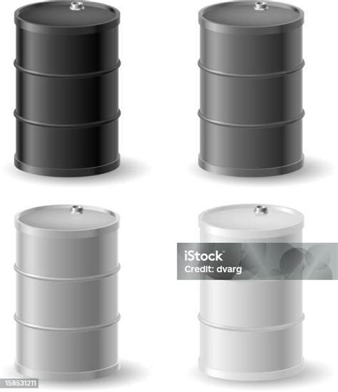 Oil Barrels Icon Set向量圖形及更多一組物體圖片 一組物體 圖標集 大酒桶 Istock