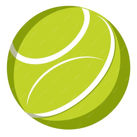 Tennis Ball Clipart Cartoon Style Vector Illustration Premium Ai