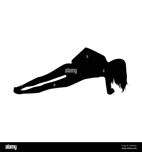 Yoga Silhouette Vector Illustration Black And White Stock Vector Image