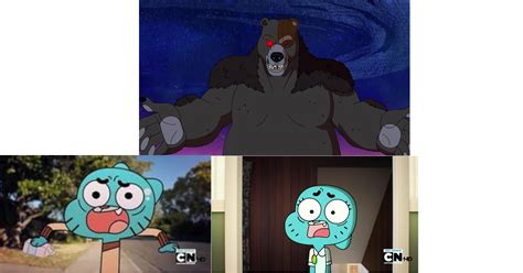 Gumball And Nicole Scared Of Yawk By Comedyyeshorrorno On Deviantart