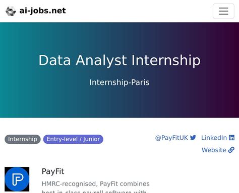 Hiring Internship Data Analyst Internship In Internship Paris Rai