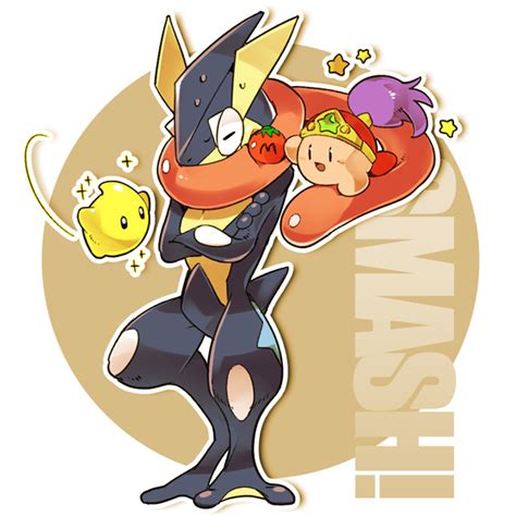 Kirby Luma And Greninja Pokemon And 3 More Drawn By Tetori Danbooru