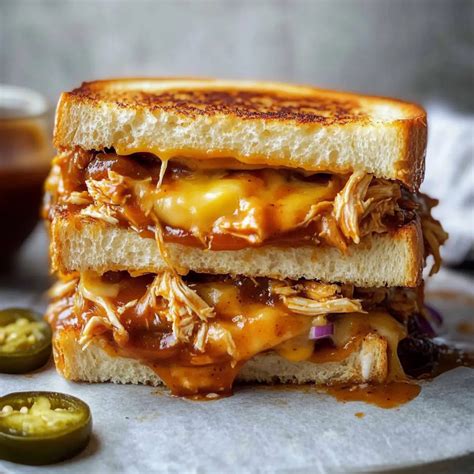 Irresistible Bbq Chicken Grilled Cheese Sandwich Thats Comfort