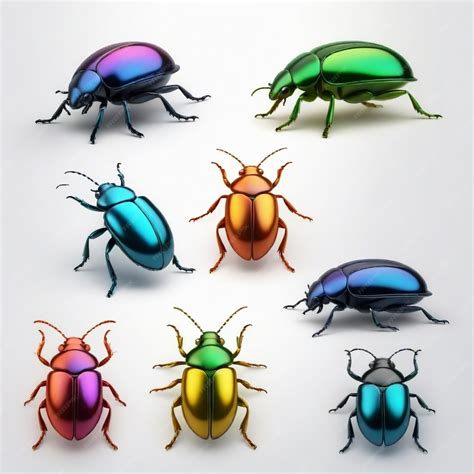Premium Vector A Collection Of Beetles With Different Colors And Shapes