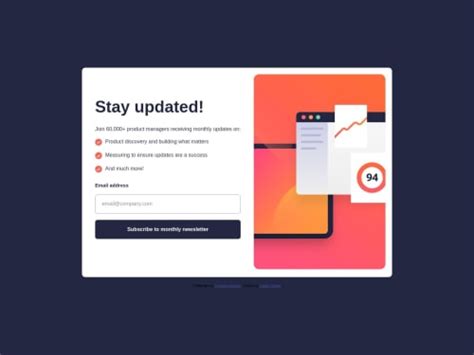 Frontend Mentor Newsletter Signup Coding Challenge Solution
