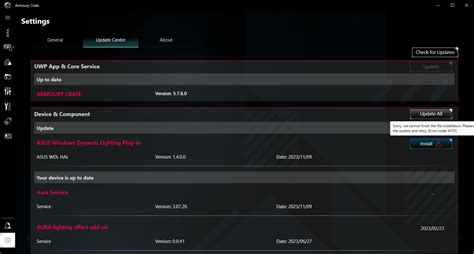 Solved Asus Windows Dynamic Lighting Plug In Has Failed T Republic Of Gamers Forum 971563