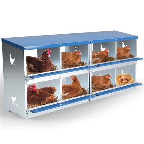 Buy Kinchoix Chicken Nesting Box 8 Holes Laying Boxes For Chicken Hens