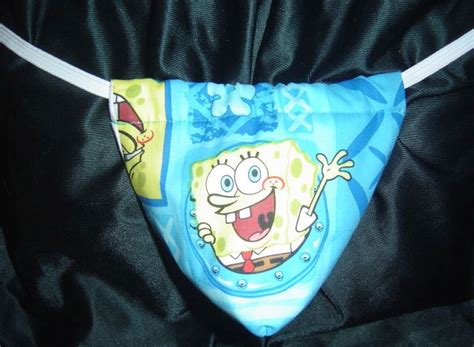 Mens Spongebob Squarepants Boat String Thong Male Underwear Etsy