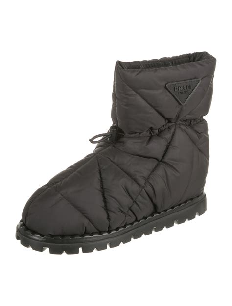 Prada Satin Snow Boots Black Boots Shoes Pra899369 The Realreal