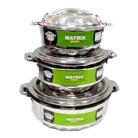 خرید و قیمت سرویس گرم نگهدارنده غذا ماتریکس مجموعه 3 عددی ظرفیت های