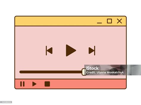 vector retro video player window nostalgic ui retro vaporwave computer interface window with