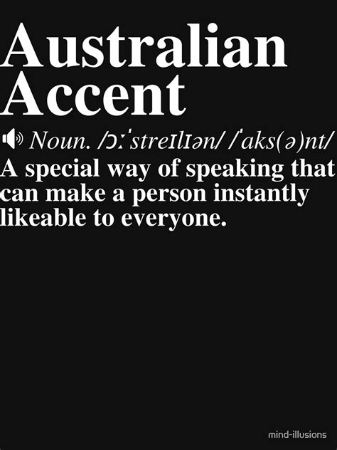Funny Australian Accent Definition Aussie Humor Classic T Shirt
