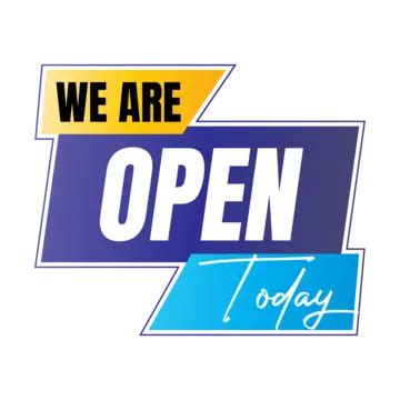 We Are Open Today Icon Illustration Now Signboard Vector Banner We Are