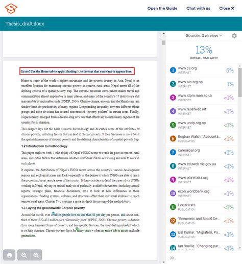 Scribbr Plagiarism Checker Guide Interpreting The Similarity Report
