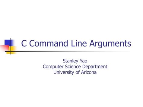 Ppt Command Line Arguments And Functions In C Powerpoint Presentation Id