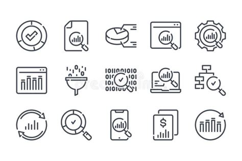 Data Icons Line Stock Illustrations 108680 Data Icons Line Stock