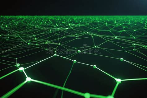 Cyber Big Data Flow Blockchain Data Fields Stock Illustration