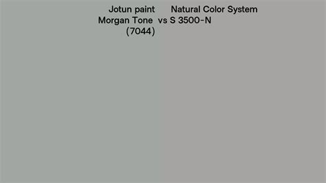 Jotun Paint Morgan Tone 7044 Vs Natural Color System S 3500 N Side By