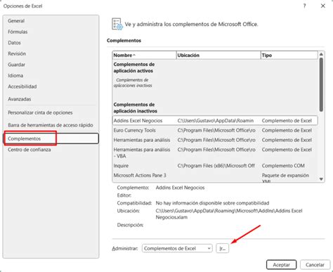 Cómo instalar un Complemento o addins en Excel Excel Negocios