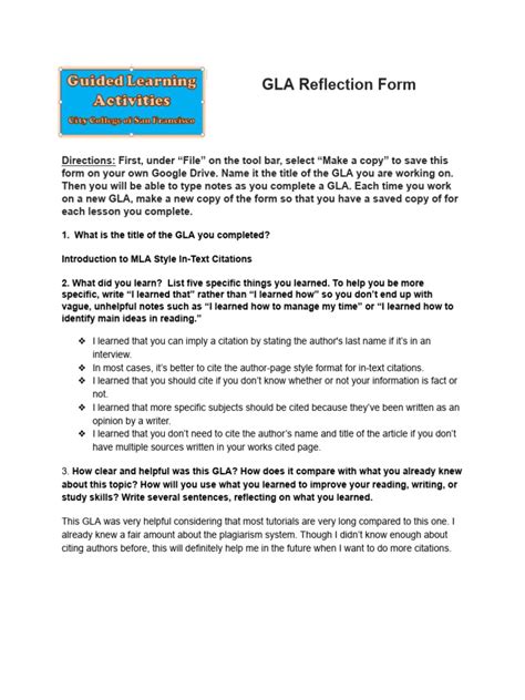 Introduction To Mla Style In Text Citations Pdf