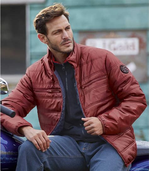 Mens Burgundy Padded Jacket Atlas For Men