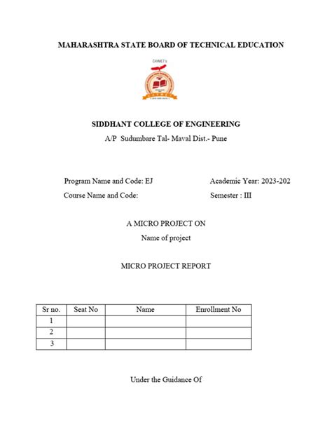 Microproject Report Pdf