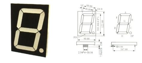Display 7 Segmentos Vermelho Catodo Comum HS 40101AS 90x122mm