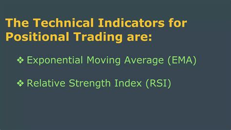 Positional Trading And Its Technical Indicators Pptx