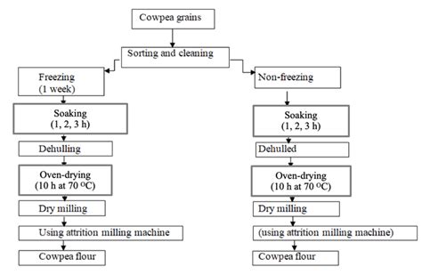 A Schematic Flow Diagram Showing The Making Of Flour Samples From The