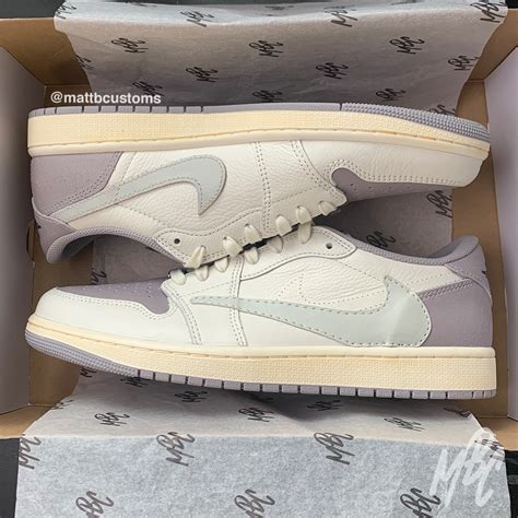 Reverse Swoosh Jordan 1 Low Og Uk 9 Mattb Customs