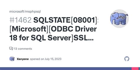 Sqlstate 08001 Microsoft Odbc Driver 18 For Sql Server Ssl Provider
