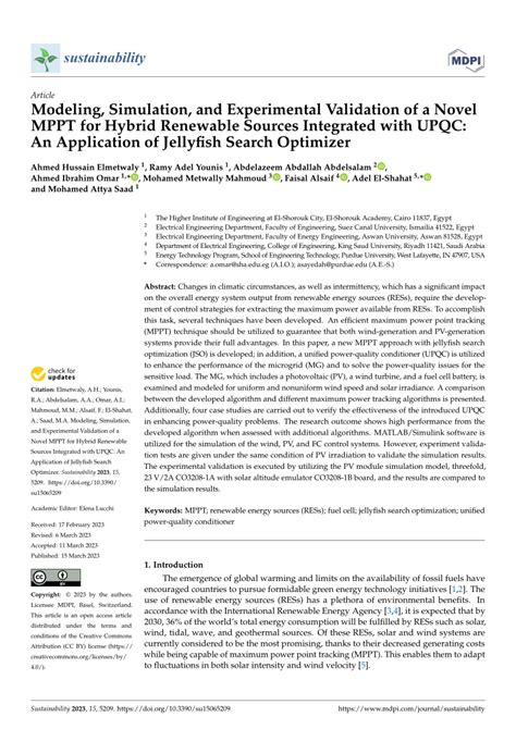 pdf modeling simulation and experimental validation of a novel mppt