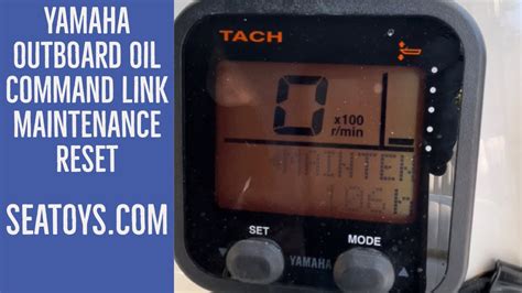 How To Reset Oil Maintenance Timer Yamaha Outboard Command Link Seatoys Youtube