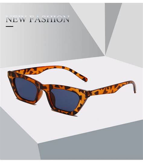 Square Sunglasses Cat Eye Vintage Men Women Fashion