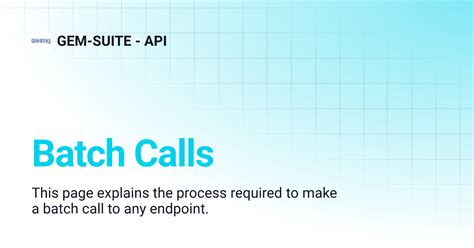 Batch Calls Gem Suite Api