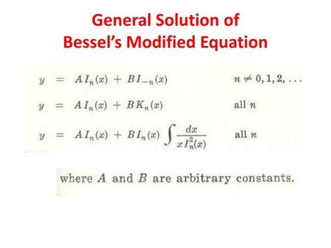 Ppt Bessels Equation And Bessel Functions Powerpoint Presentation