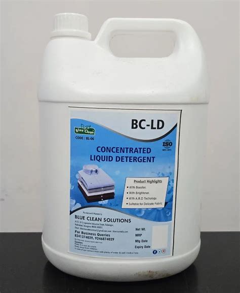 Lavender Blue Clean Liquid Detergent Concentrate 5 L At ₹ 179litre In