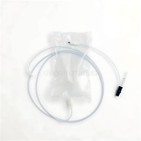 A Sterile Foley Catheter Set With A Drainage Bag Placed Neatly On A