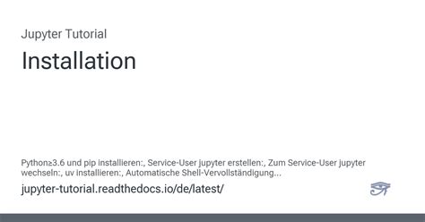 Installation Jupyter Tutorial