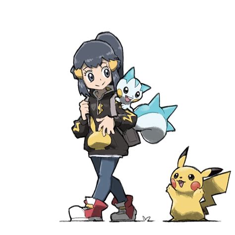 Pikachu Dawn And Pachirisu Pokemon And 2 More Drawn By Blacknirrow