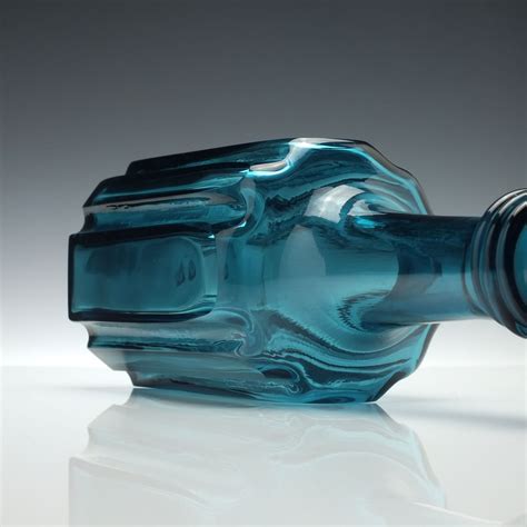 Rare Early 19th Century Peacock Blue Cruciform Decanter C1810