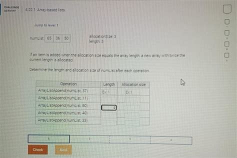 solved challenge activity 422 1 array based lists jump to