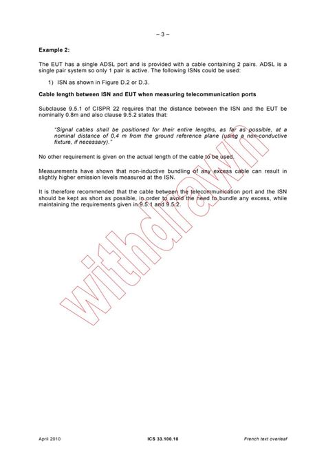 CISPR 22 2008 ISH2 2010 Interpretation Sheet 2 Information Technology Equipment Radio