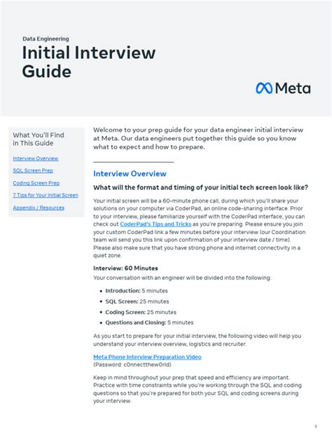 Meta Interview Pdf Sql Data Management