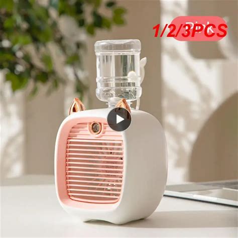 휴대용 미니 에어컨 Usb 공기 냉각기 팬 가습기 물 냉각 공기 냉각 팬 사무실 침실 7 색 빛 Best Mall