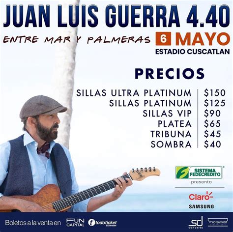 150 Costará El Boleto Más Caro Para El Concierto De Juan Luis Guerra