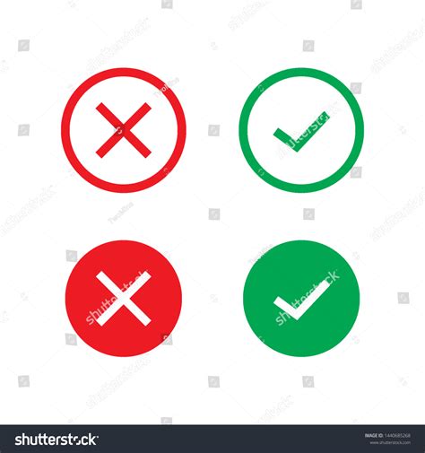 Cross Check Mark Symbol Icon Vector Stock Vector Royalty Free 1440685268 Shutterstock